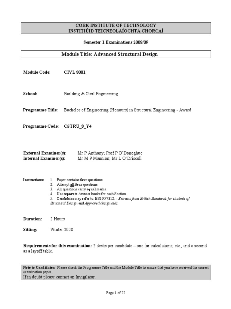 Advanced Structural Design | PDF | Bending | Structural Engineering