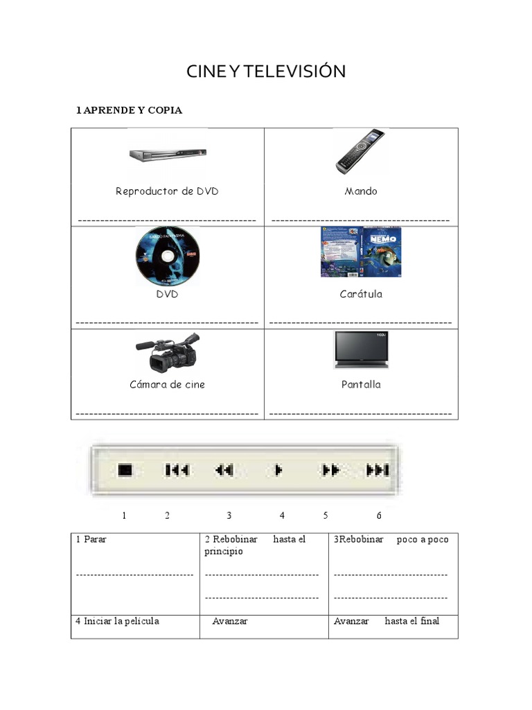 Vocabulario Cine y Television | PDF | Entretenimiento | Cine