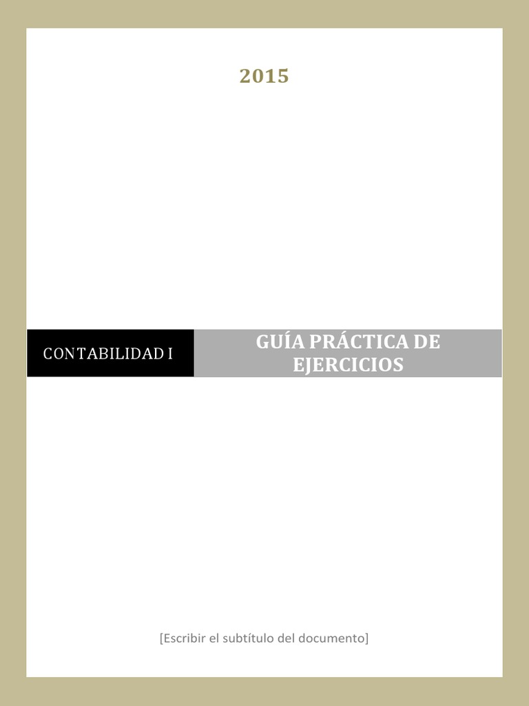 Guía Práctica de Ejercicios Conta I | PDF | Contabilidad | Devengo