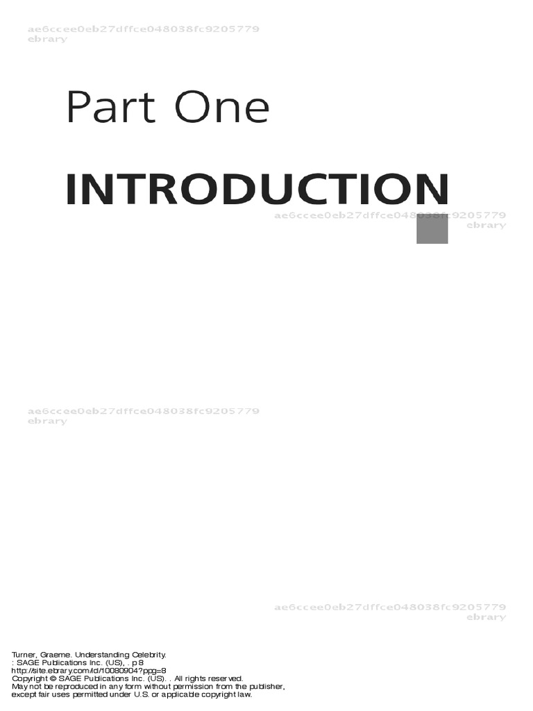 Understanding Celebrity Part One INTRODUCTION PDF | PDF | Fair Use ...