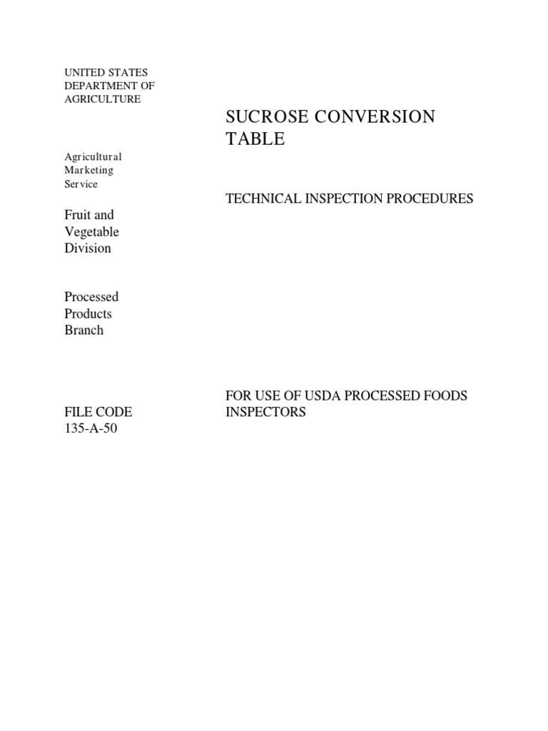 Detailed Brix Chart PDF | Download Free PDF | Food And Drink | Physical ...