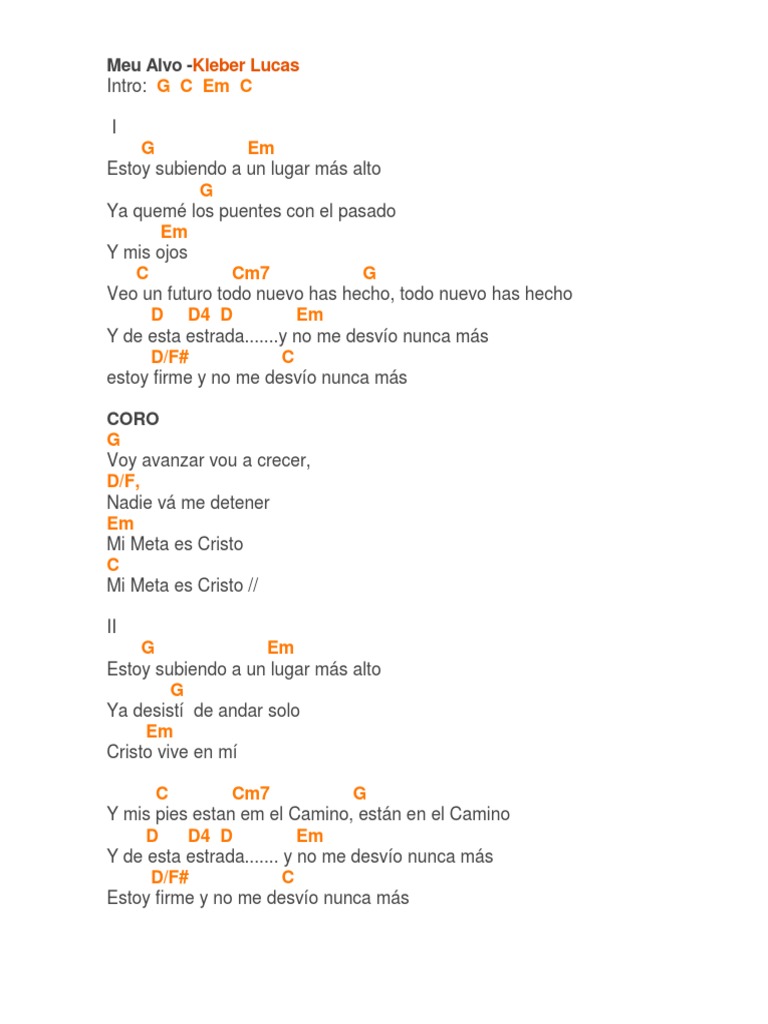 Mi Meta es Cristo - Letra y Acordes | PDF