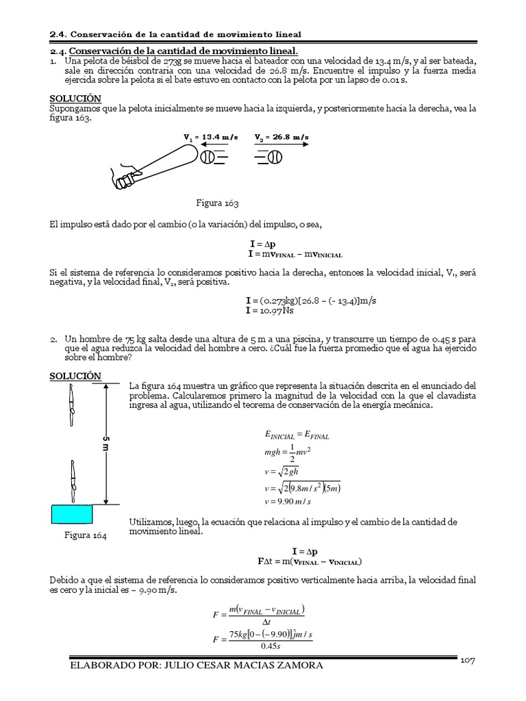 Movimiento Lineal | PDF | Movimiento (física) | Impulso