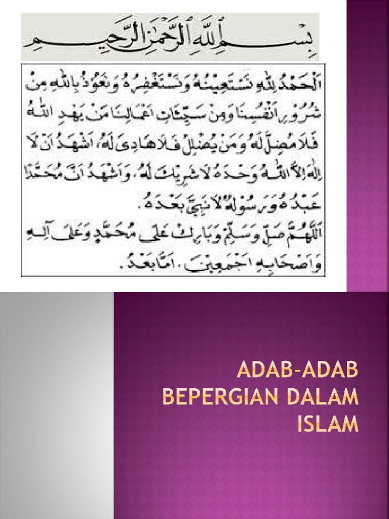 Adab-Adab Bepergian Dalam Islam | PDF