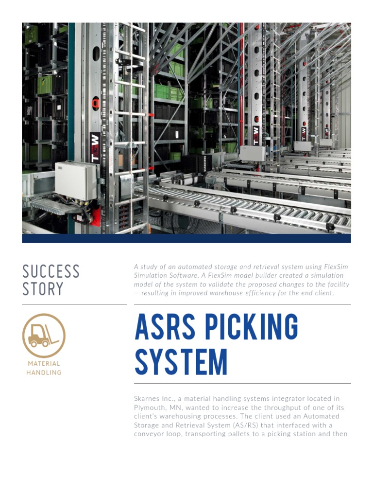 Skarnes ASRS Case Study... Flexsim | PDF | Warehouse | Science And Technology