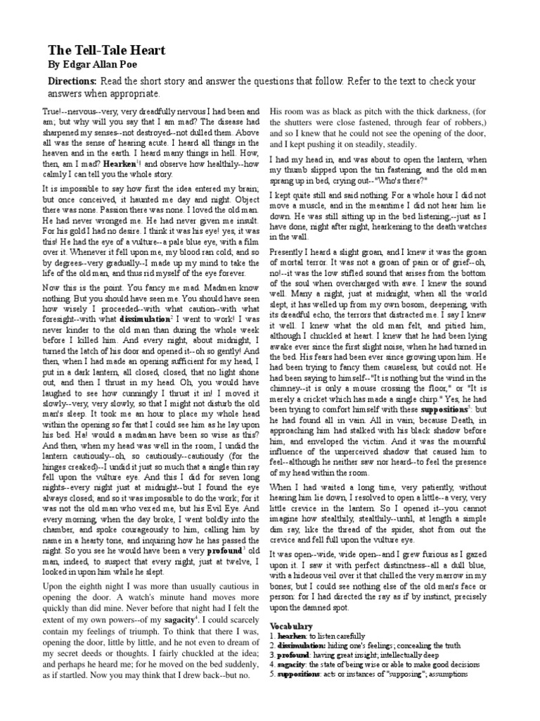 The Tell Tale Heart | PDF
