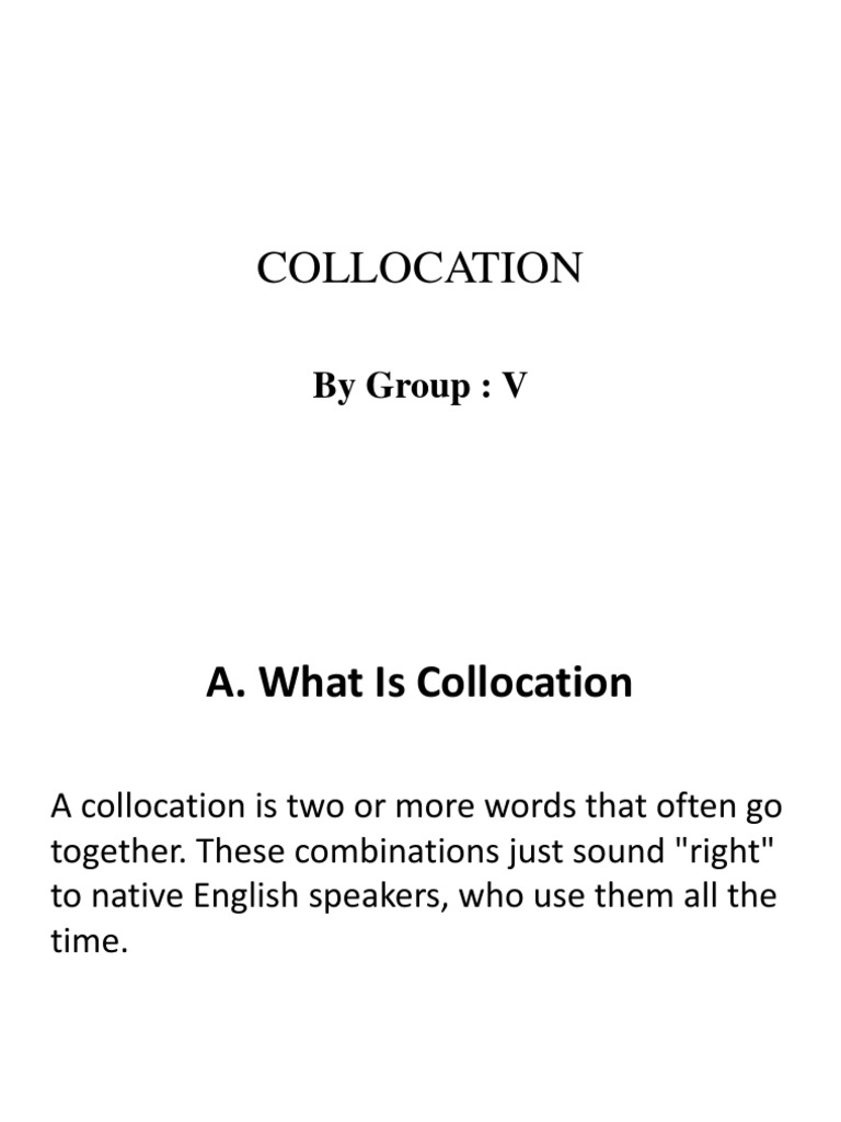 Collocation | PDF
