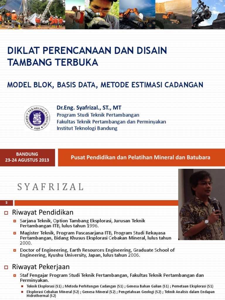 Estimasi Cadangan Tambang Terbuka ITB | PDF
