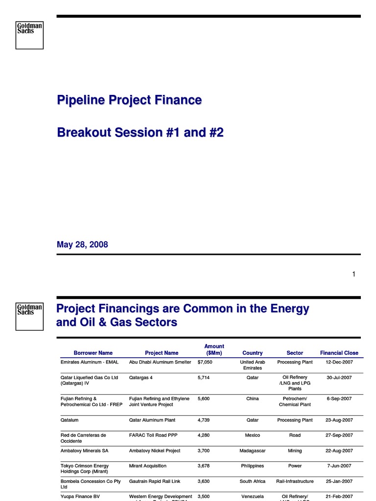GS Pipeline Project Finance | PDF | Project Finance | Standard & Poor's