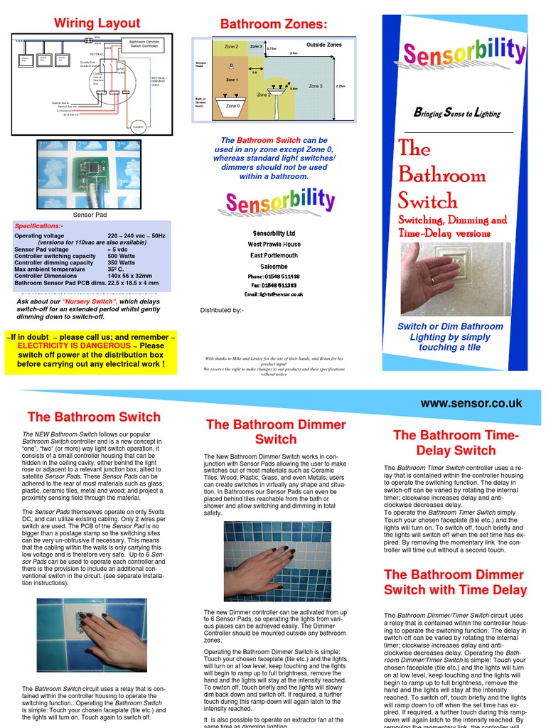 Bathroom Leaflet 07 | PDF | Switch | Bathroom