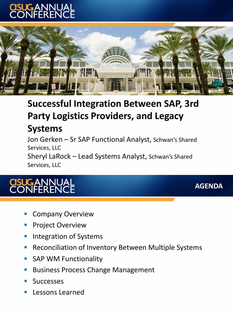 Integration Between SAP, 3rd Party Logistics Providers, and Legacy ...