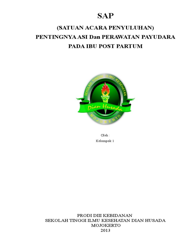 SAP PERAWATAN PAYUDARA IBU Post Partum | PDF