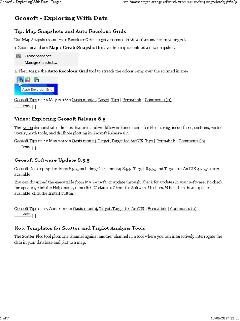 Geosoft - Exploring With Data - Target | PDF | Arc Gis | Databases