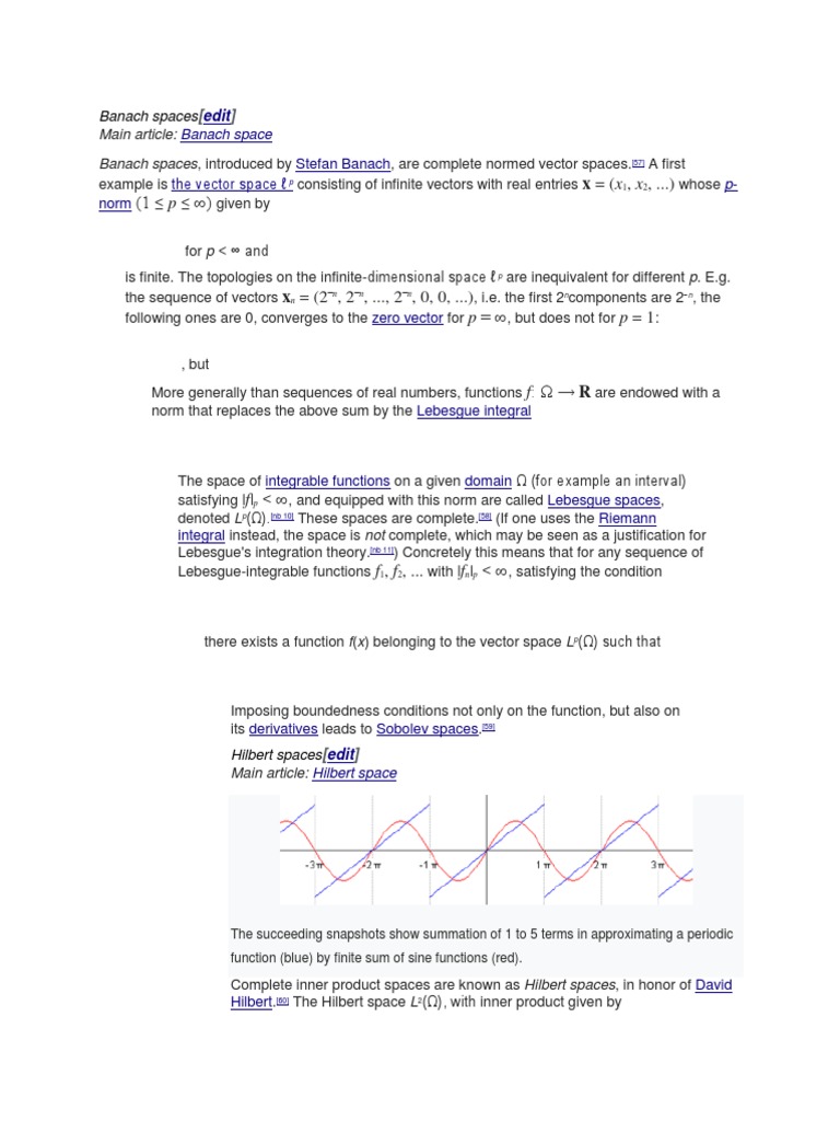 Understanding Banach and Hilbert Spaces | PDF | Hilbert Space | Vector Space