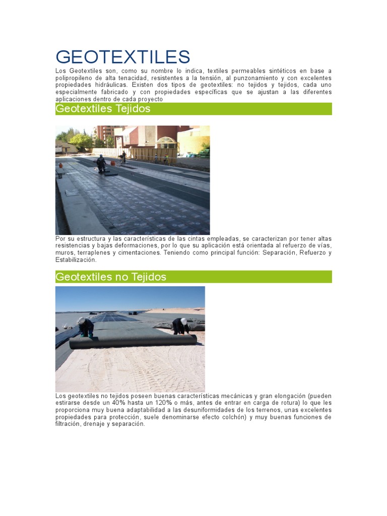 GEOTEXTILES | Descargar gratis PDF | Materiales | Science