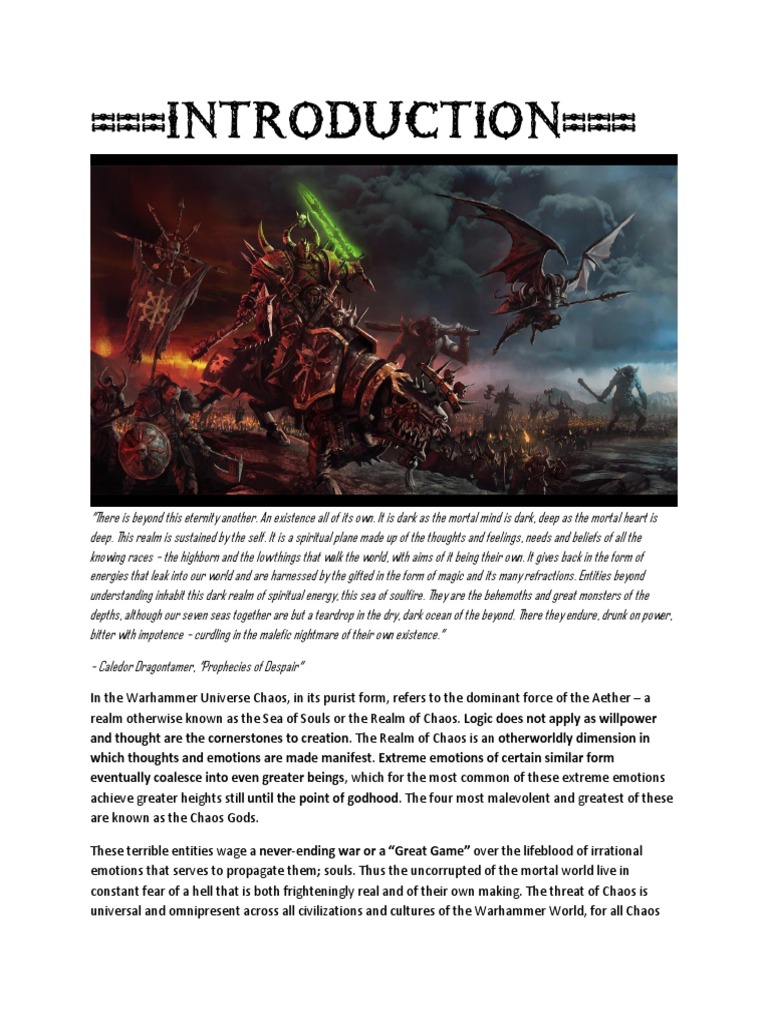 Understanding Warhammer Chaos Forces | PDF | Campaign Settings | Fantasy