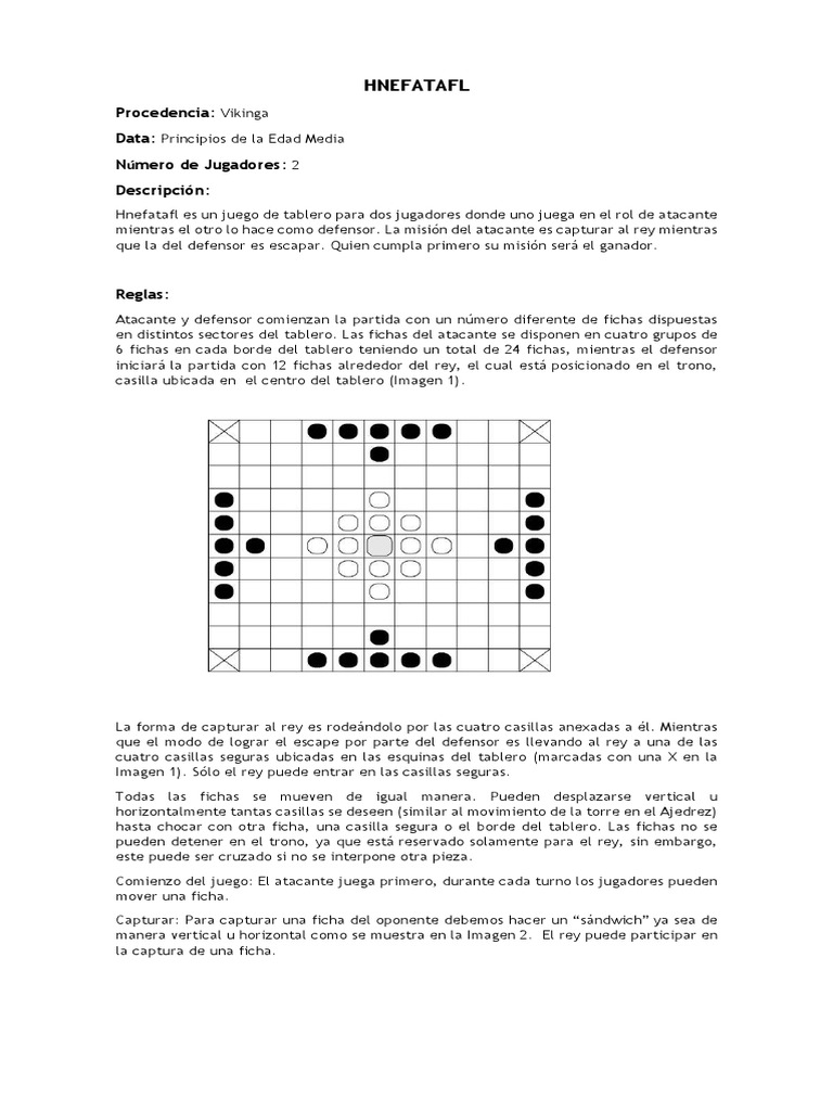 Hnefatafl - Manual 1.2 | PDF | Ajedrez | Juegos competitivos