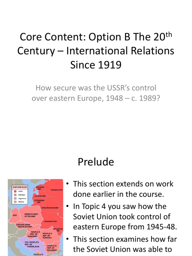 Soviet Control in Eastern Europe: 1948-1989 | PDF | Warsaw Pact ...