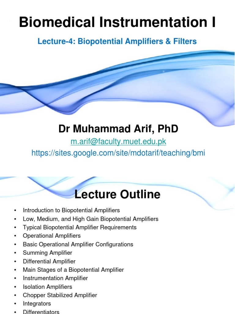 Biopotential Amplifiers Overview | PDF | Operational Amplifier | Amplifier