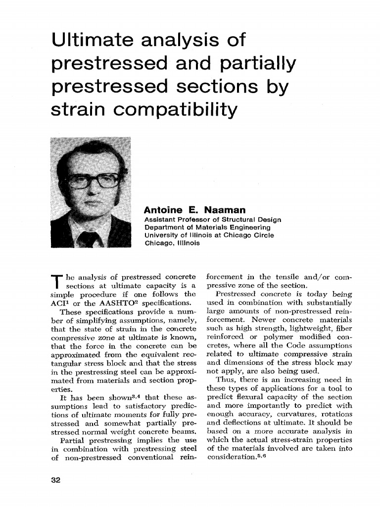 Strain Compatibility in Prestressed Concrete | PDF | Strength Of ...