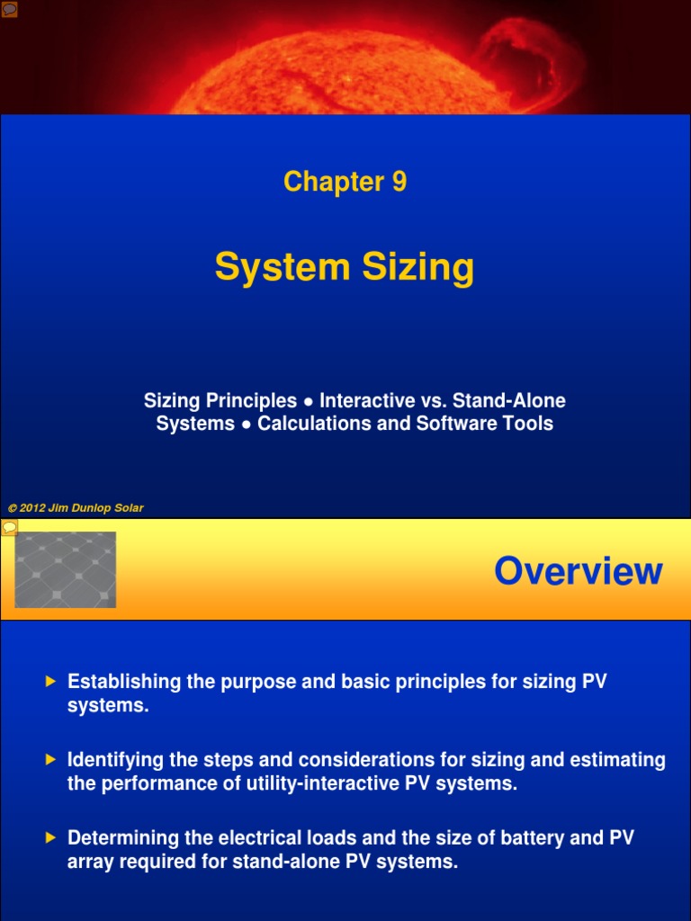 PV Solar System Sizing | PDF | Photovoltaic System | Power Inverter