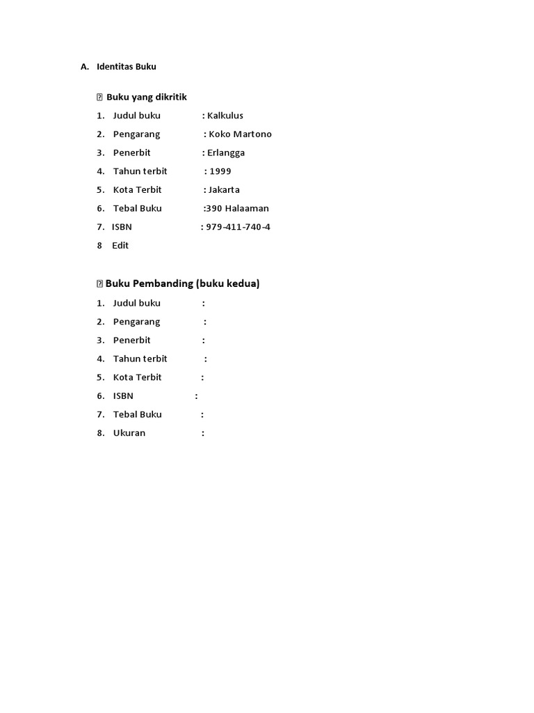 Identitas Buku: Contoh dan Penjelasan | PDF | Filsafat