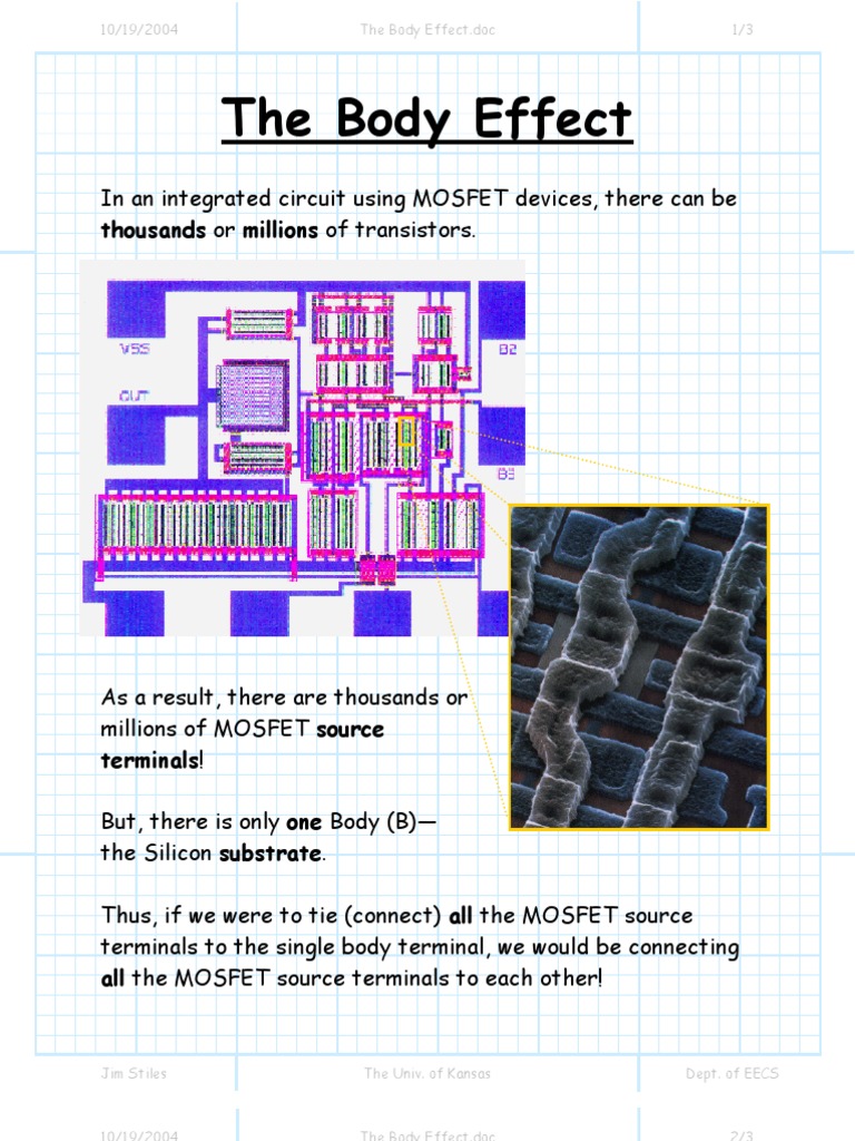 The Body Effect | PDF | Mosfet | Electricity