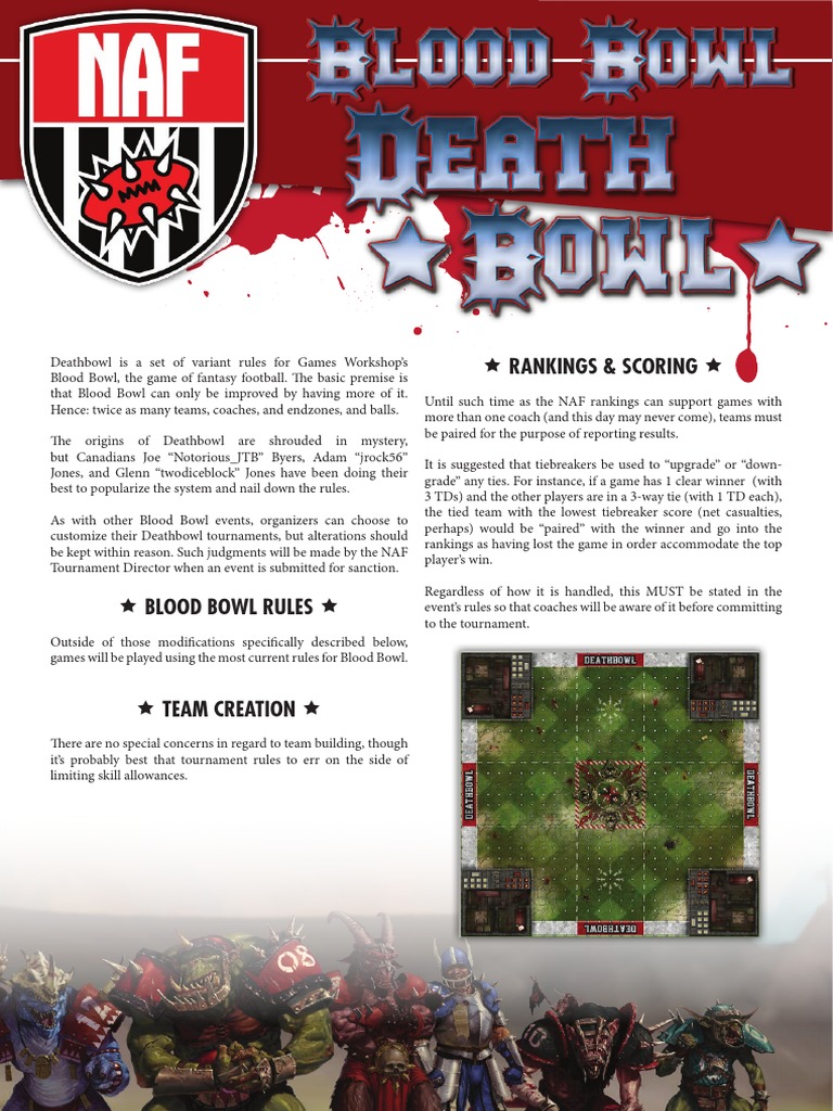 NAF DeathBowl | PDF | Touchdown | National Football League Teams