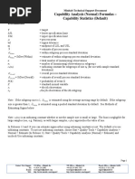 Minitab Capability Analysis Formulas | PDF | Standard Deviation ...