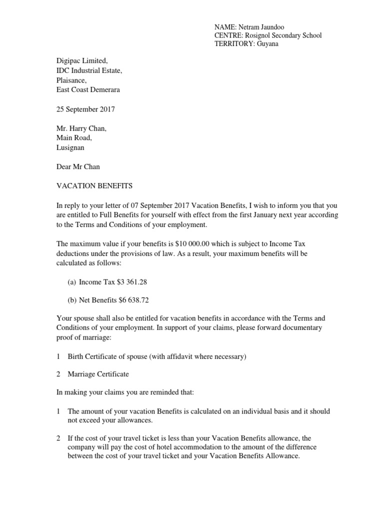 Continuation Letter | Taxes | Marriage