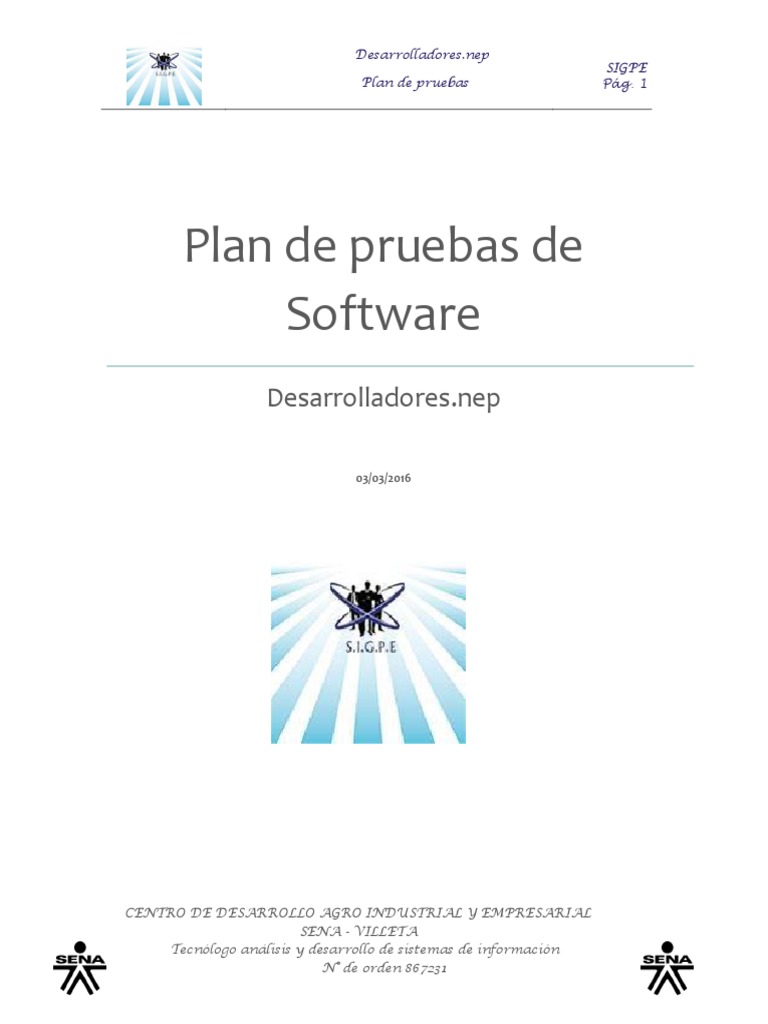 Plan de Pruebas de Software | PDF | Tabla (base de datos) | Contraseña