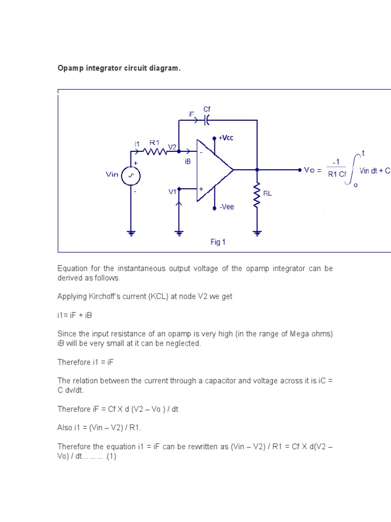 Integrator and Differentiator | PDF | Operational Amplifier | Amplifier