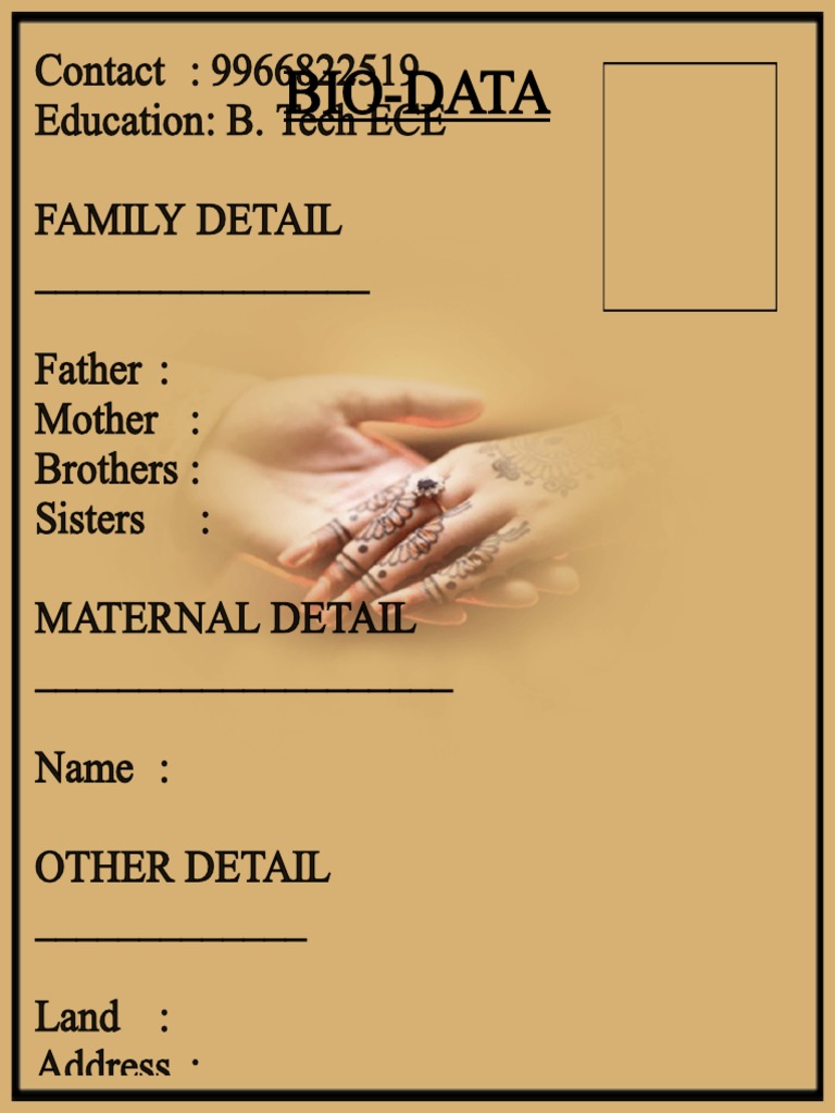 B. Tech ECE: Bio Data | PDF