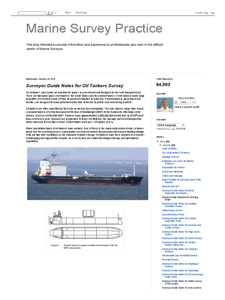 Marine Survey Practice - Surveyor Guide Notes For Oil Tankers Survey ...