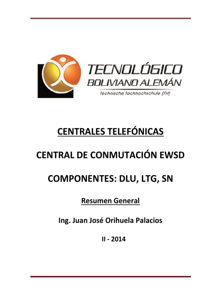 Resumen Ewsd | PDF | Señalización (Telecomunicaciones) | Programa de ...