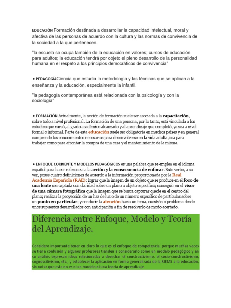 EDUCACIÓN Formación Destinada A Desarrollar La Capacidad Intelectual ...