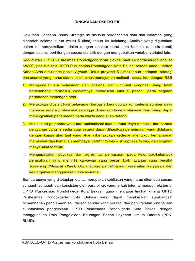 RBA PKM Jatiwarna Kota Bekasi | PDF