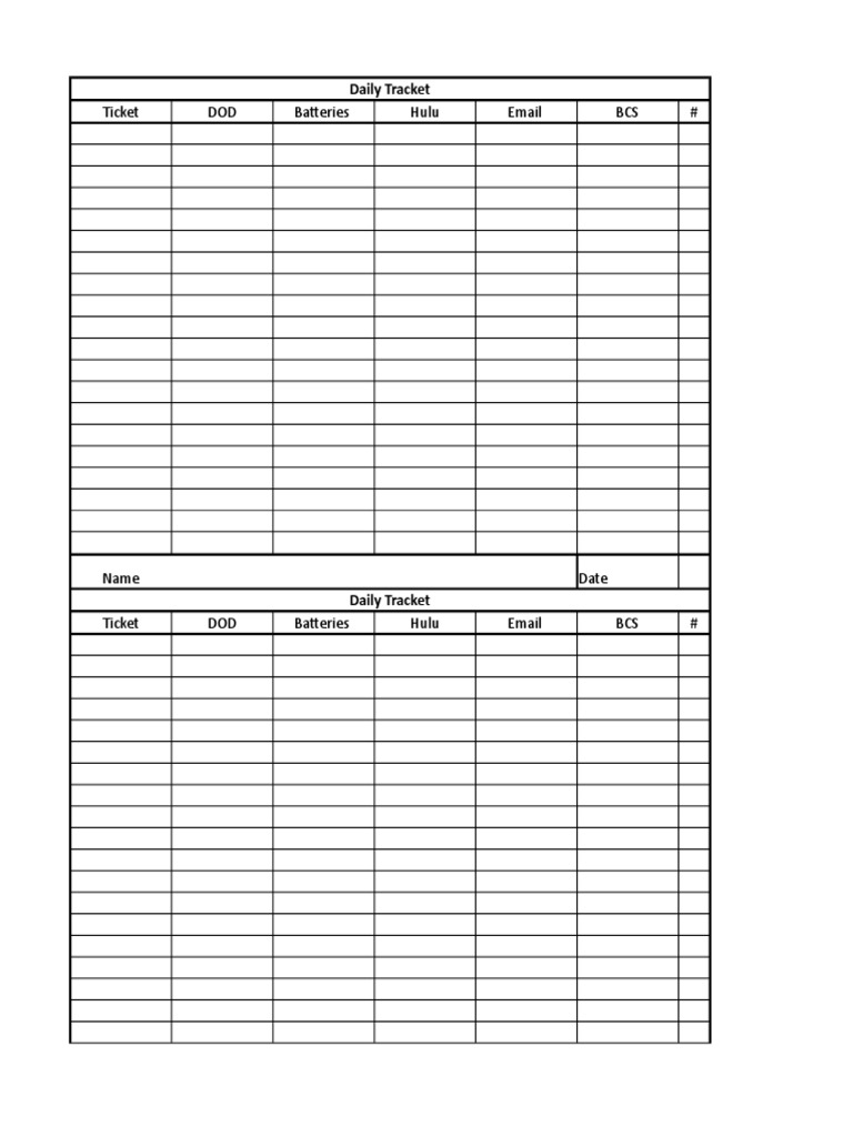 Ticket DOD Batteries Hulu Email BCS #: Daily Tracket | PDF