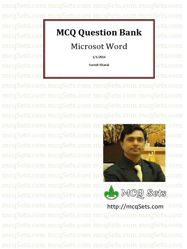 Ms Word MCQ Bank PDF | PDF