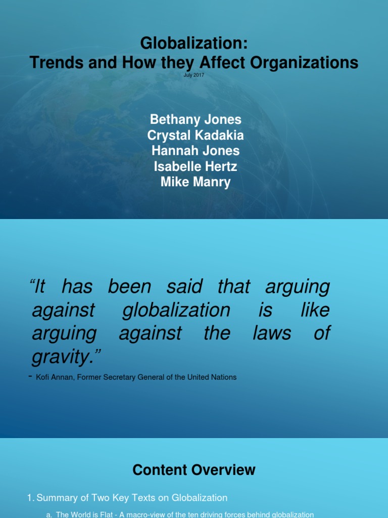 Globalization-Trends and How They Impact Organizations | PDF ...