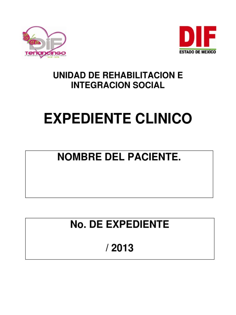 Hojas de Expediente Clinico | PDF | Clínica | Trabajo Social