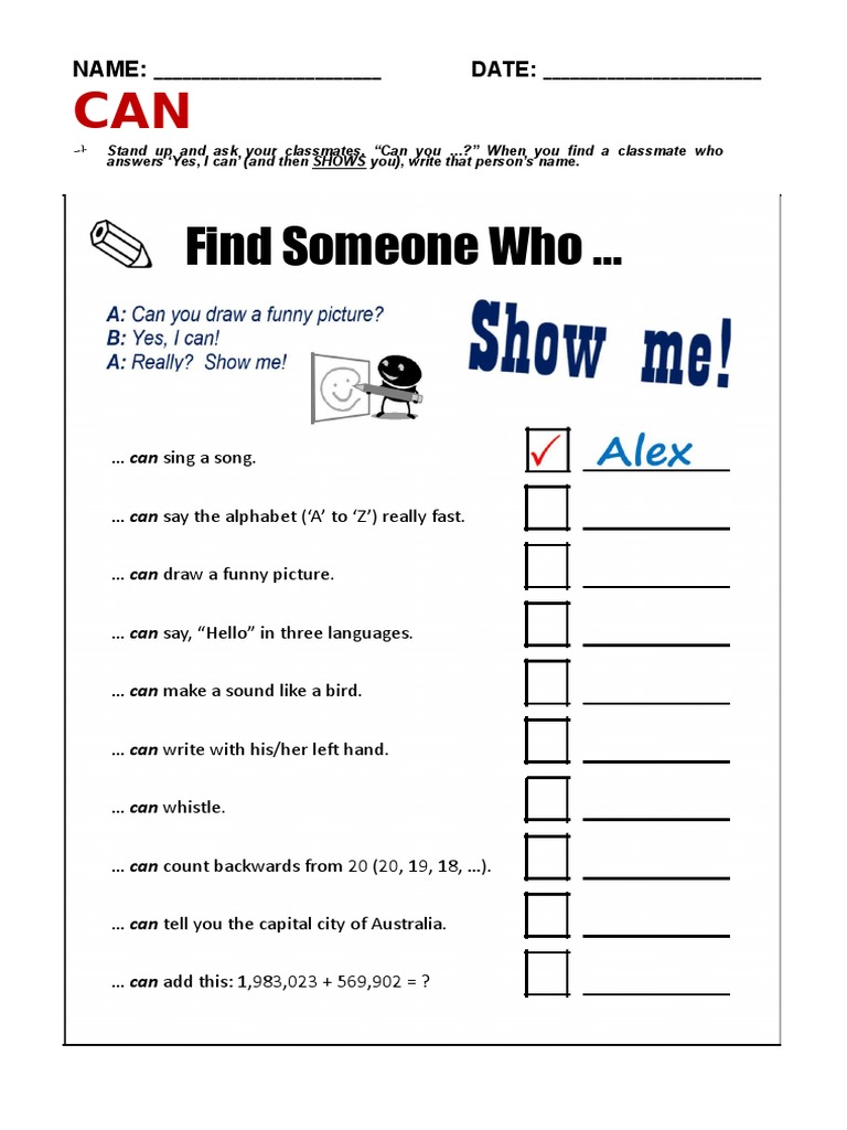 Classroom Activity: Find Someone Who | PDF | Art