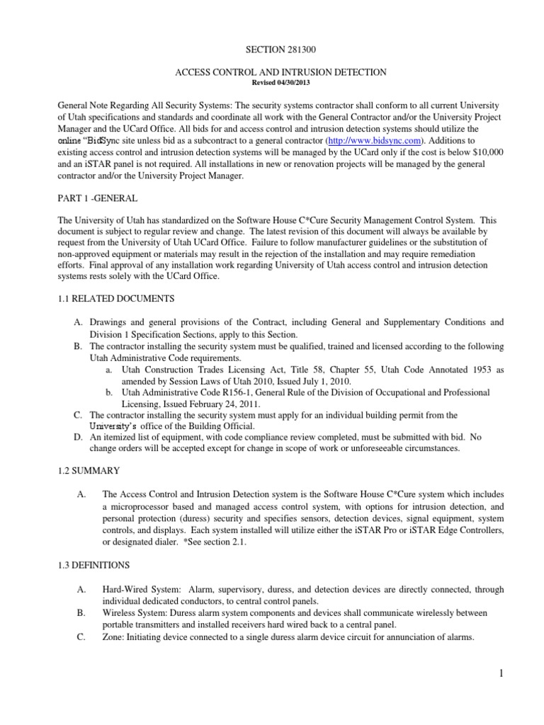 UCard Design Standards | PDF | Security Alarm | Access Control