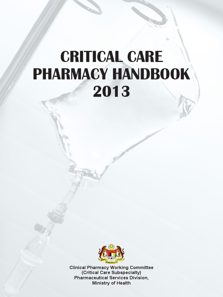 Critical Care Handbook 2013 PDF | PDF | Pharmacy | Intensive Care Medicine