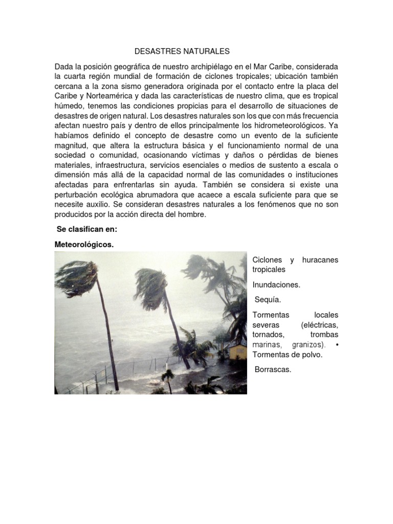 Desastres Naturales | Descargar gratis PDF | Ciclones tropicales | Tornados