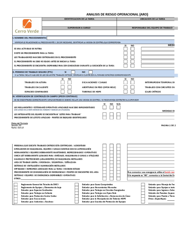 Anexo 5 Formato ARO v02 | PDF | Naturaleza