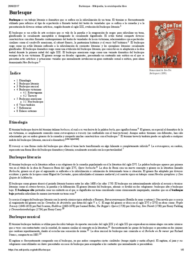 Burlesque | PDF | Las artes escénicas | Entretenimiento