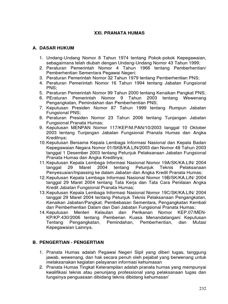 JABATAN FUNGSIONAL PRANATA HUMAS | PDF