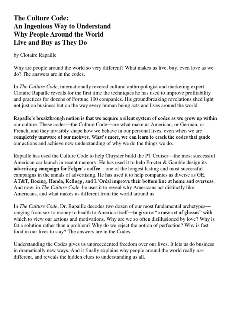 The Culture Code | PDF | The United States | Science