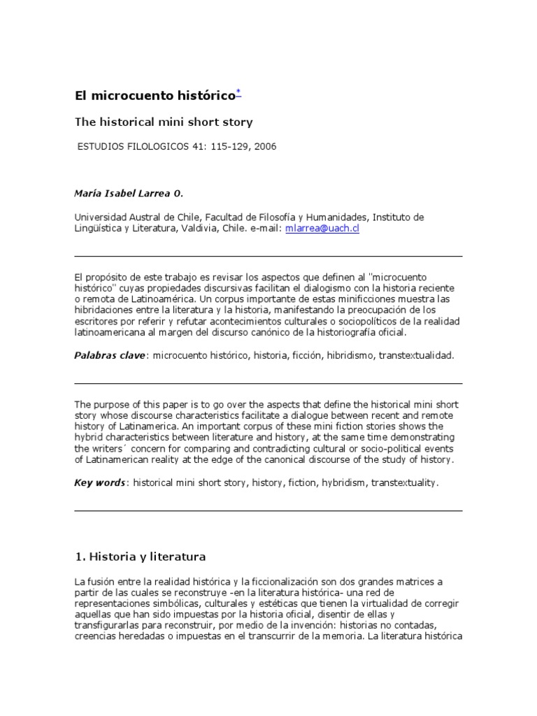 El Microcuento Histórico | PDF | Historiografía | Science